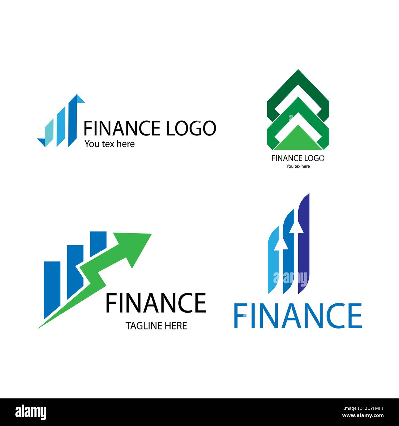 grow finance logo illustration design Stock Photo - Alamy