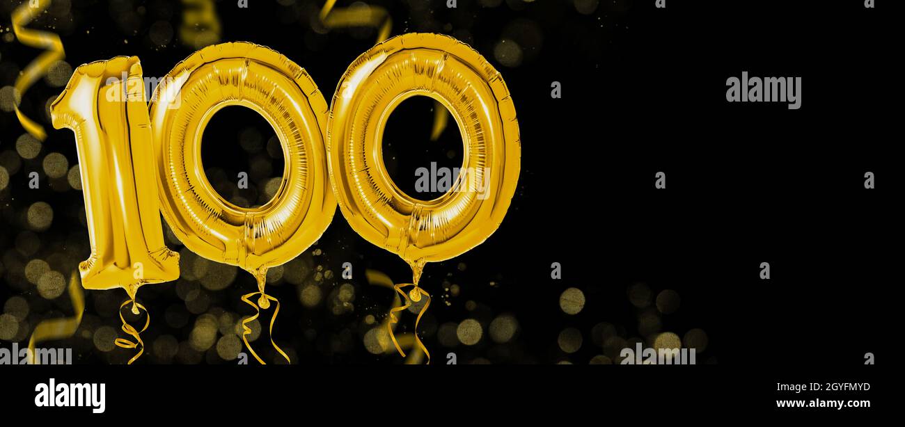 100th birthday balloon hi-res stock photography and images - Alamy