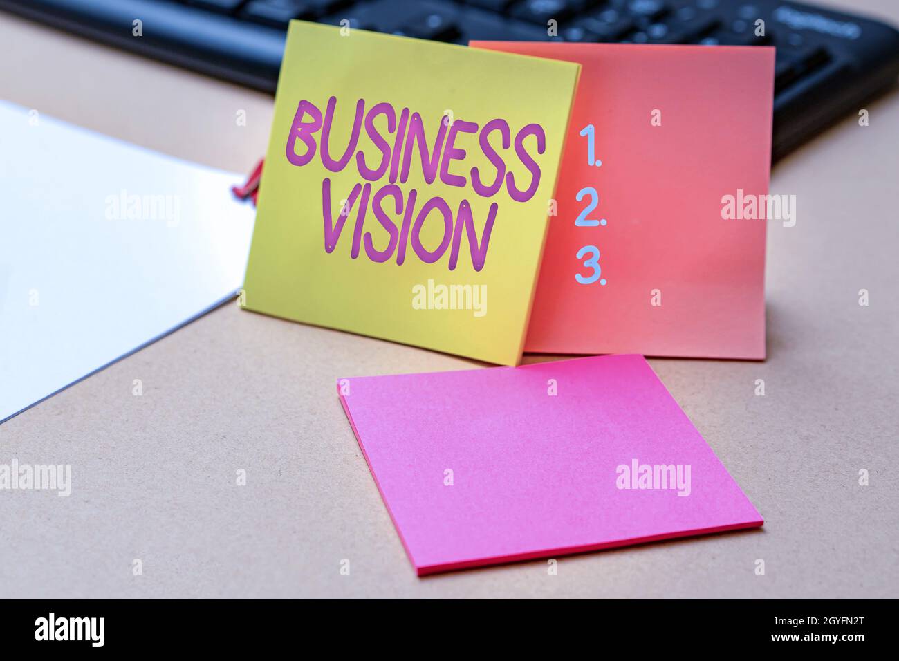 Conceptual display Business Vision, Word Written on description of what ...