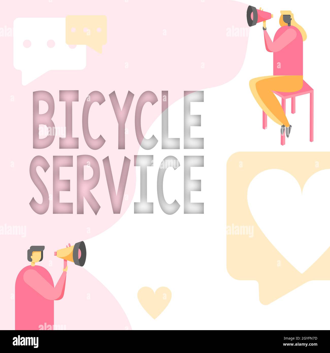 Sign displaying Bicycle Service, Concept meaning offering services like ...