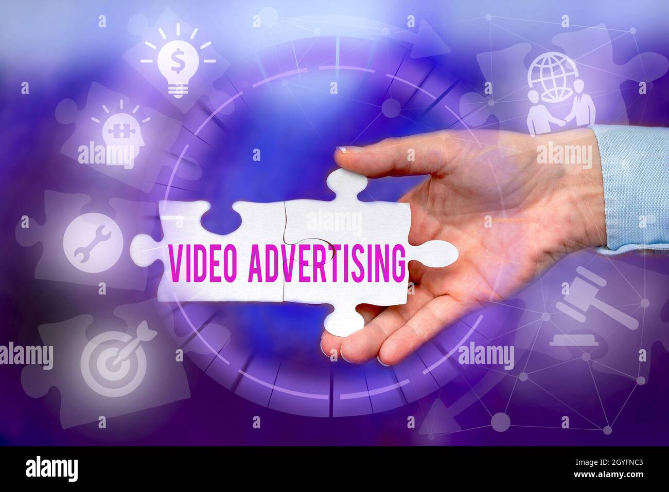 Text sign showing Video Advertising, Business showcase encompasses ...
