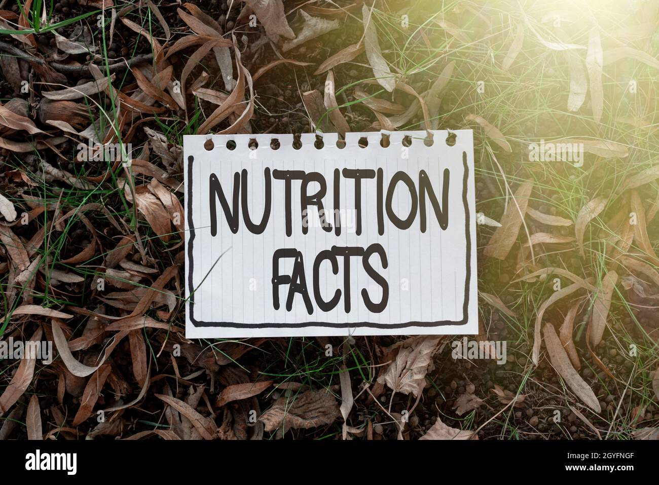 Handwriting text Nutrition Facts, Word for detailed information about a ...