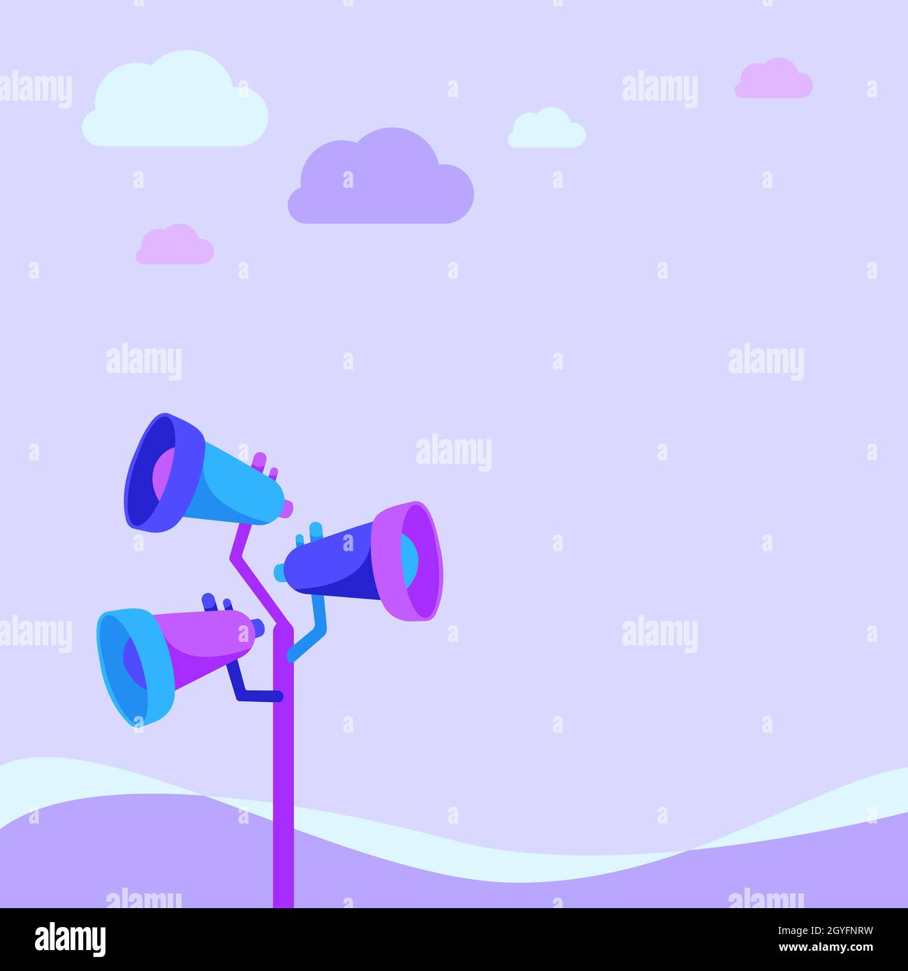 Electric pole with megaphones hi-res stock photography and images - Alamy