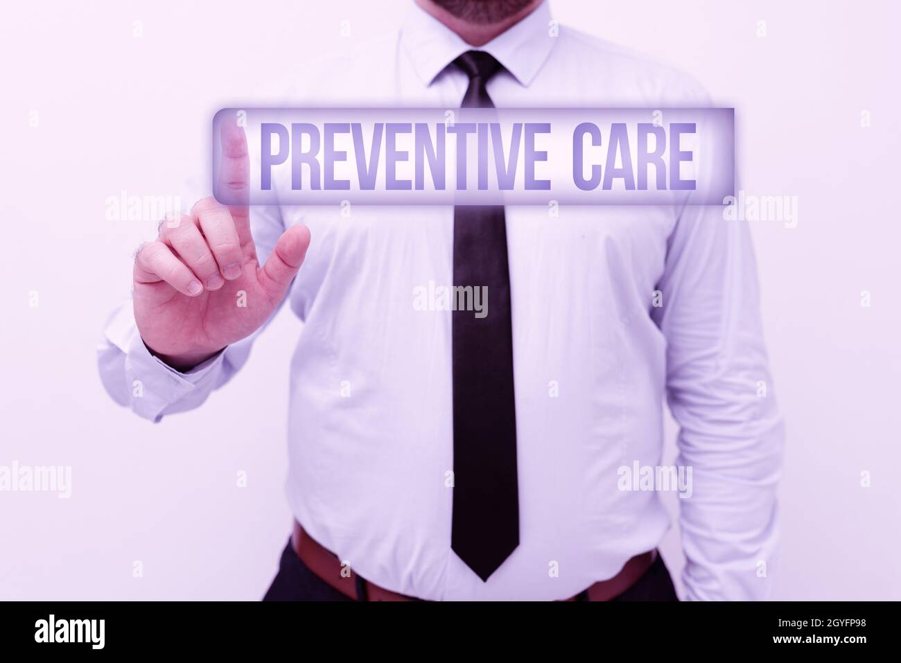 Conceptual caption Preventive Care, Business idea care that you receive ...