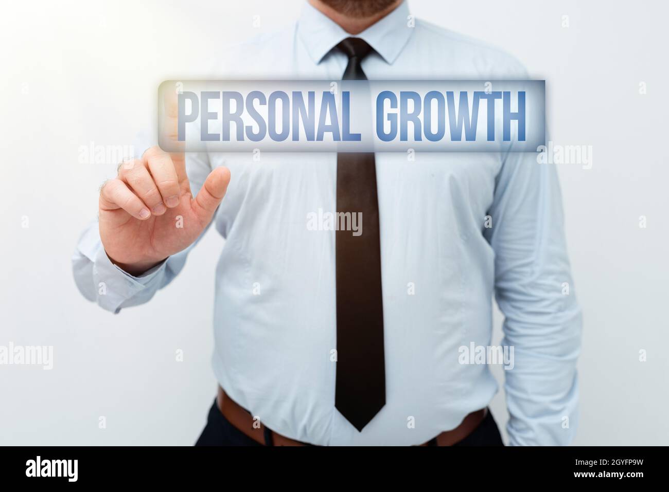Sign displaying Personal Growth, Business showcase ongoing process of ...