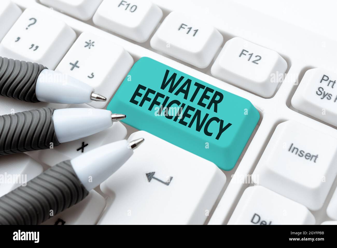 Sign displaying Water Efficiency, Internet Concept reduce water wastage ...