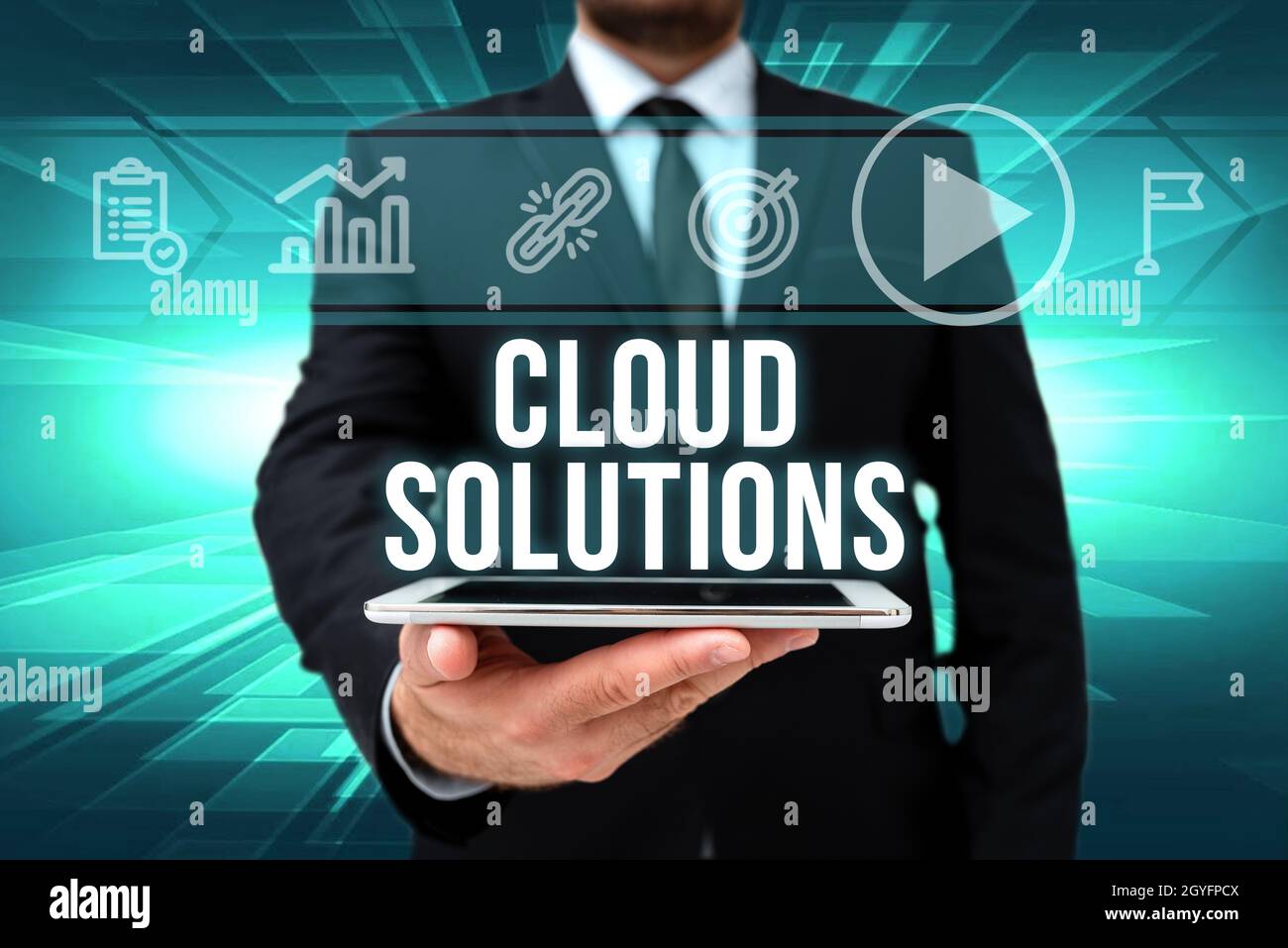 Inspiration showing sign Cloud Solutions, Business showcase ondemand ...