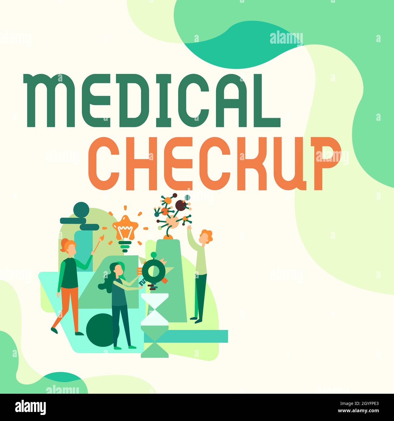 Text caption presenting Medical Checkup, Business idea medical ...
