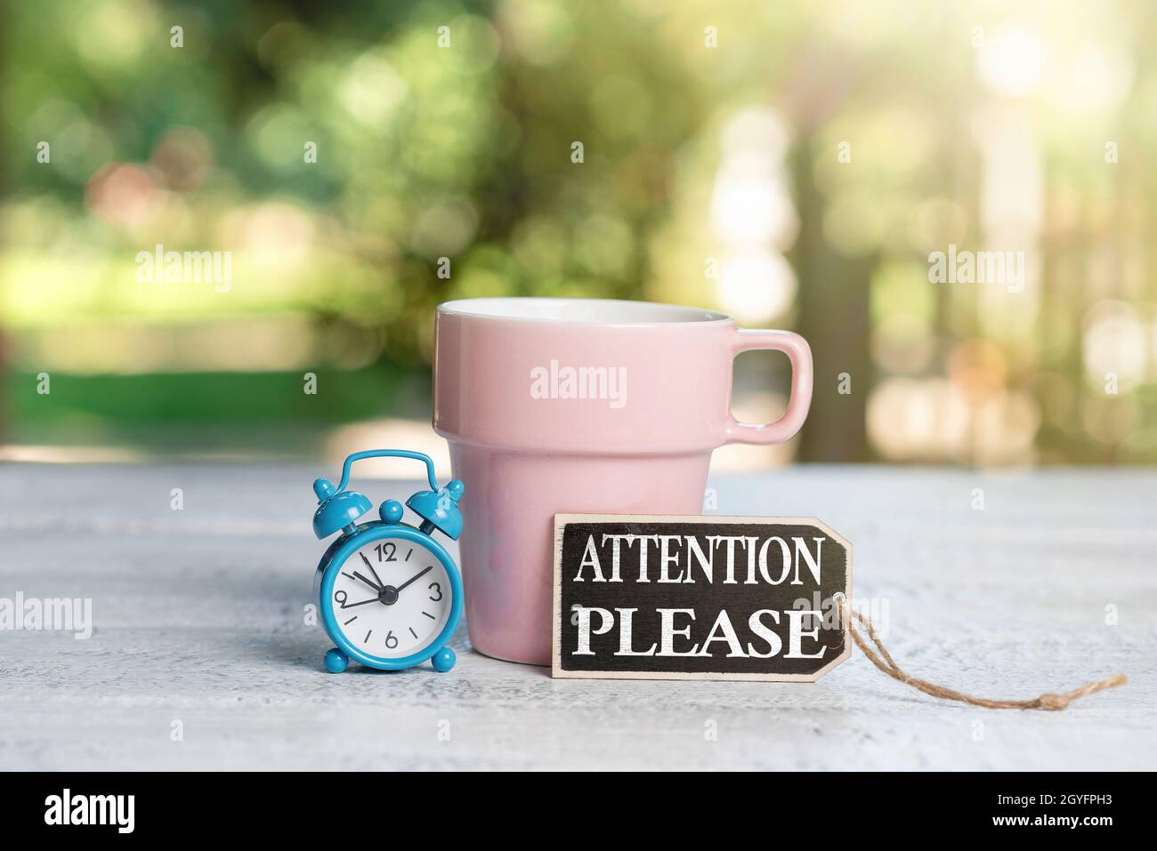 Hand writing sign Attention Please, Business concept asking showing to ...