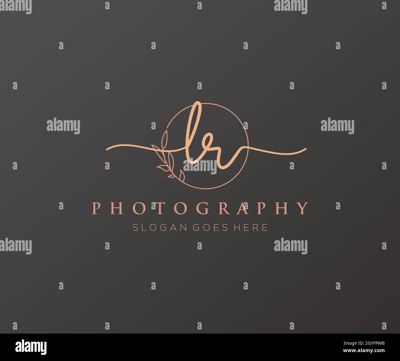LR feminine logo. Usable for Nature, Salon, Spa, Cosmetic and Beauty ...