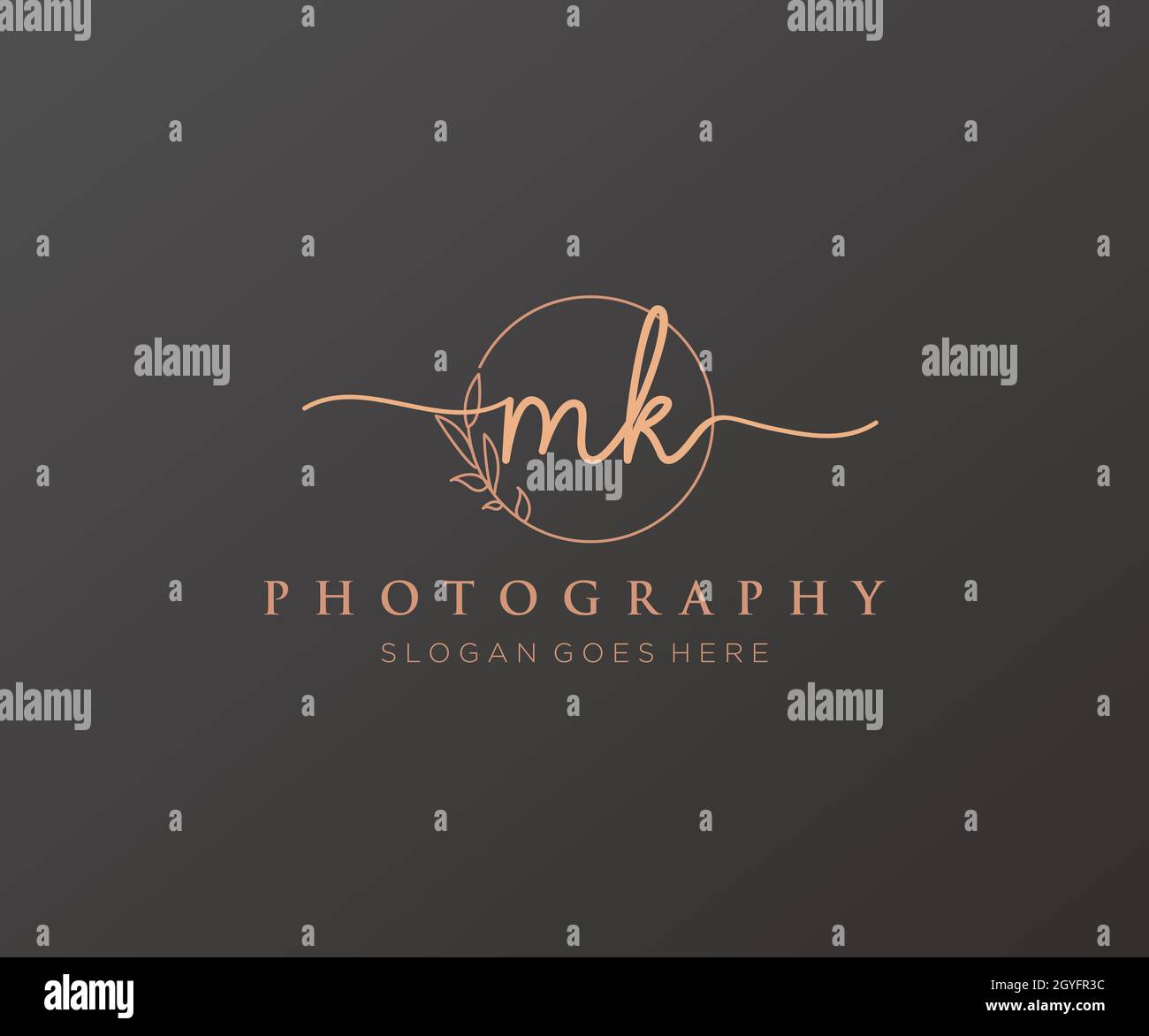 MK feminine logo. Usable for Nature, Salon, Spa, Cosmetic and Beauty Logos. Flat Vector Logo ...