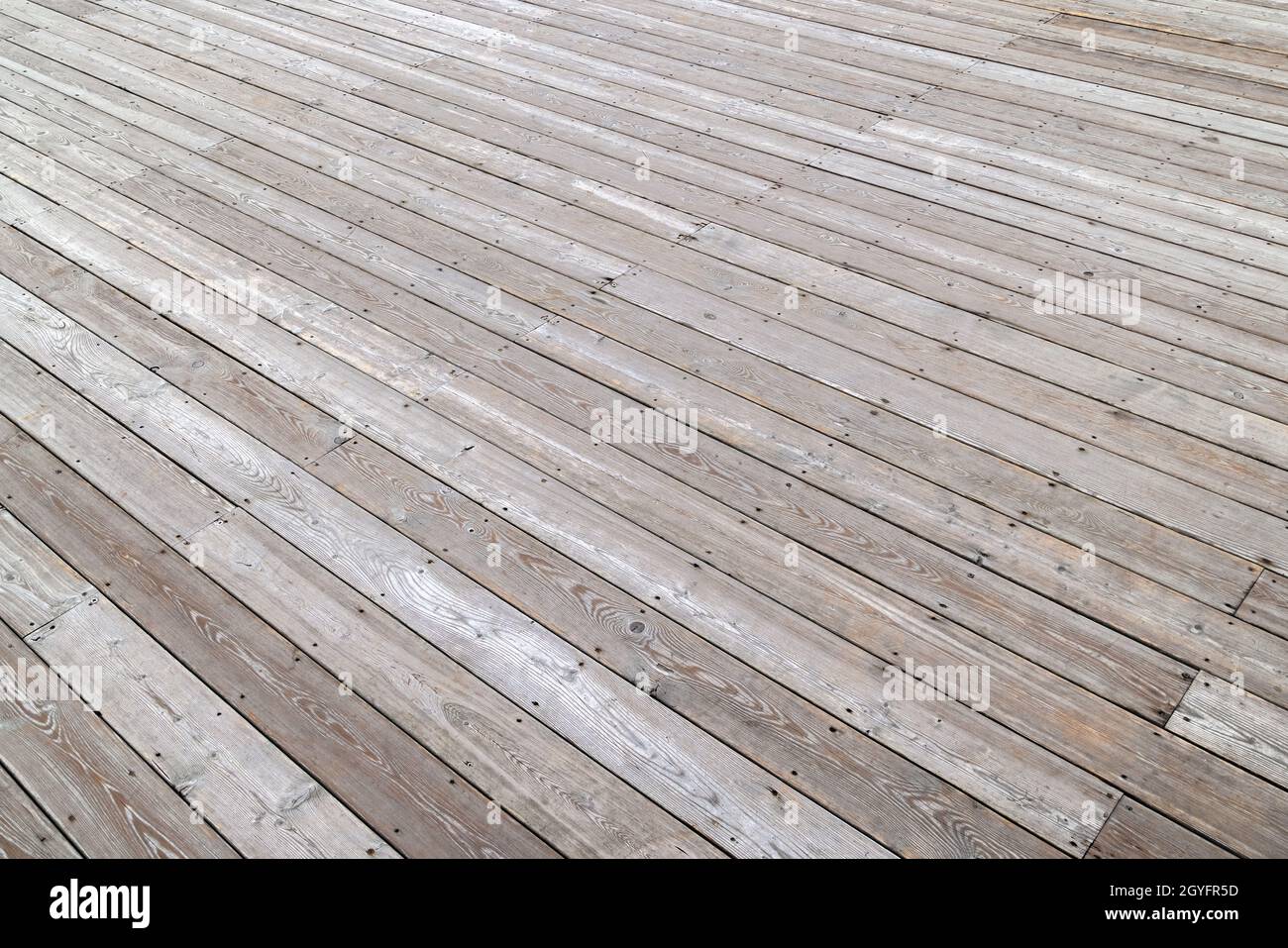 empty dry flat gray wooden deck background with perspective Stock Photo ...