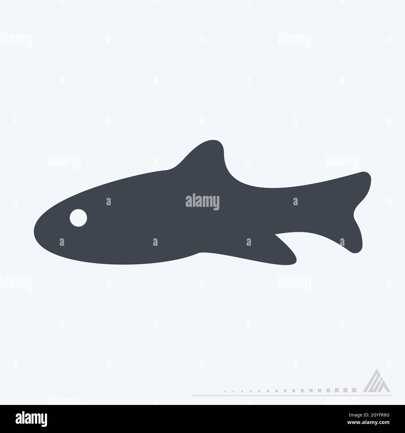 Icon Fish - Glyph Style - Simple illustration, Editable stroke, Design ...