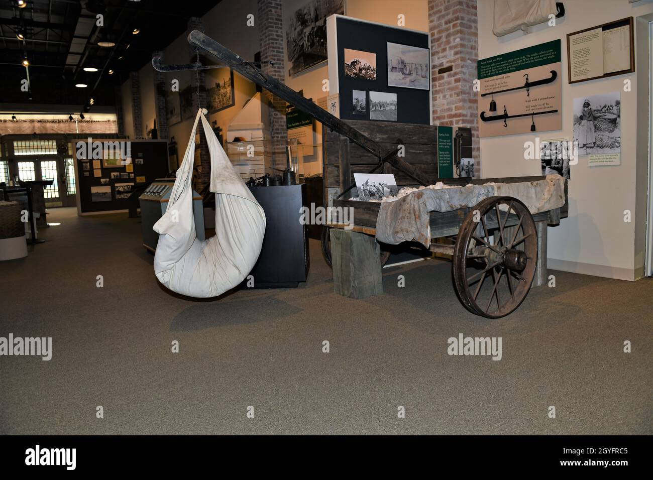 Cotton bale on a scale Stock Photo - Alamy