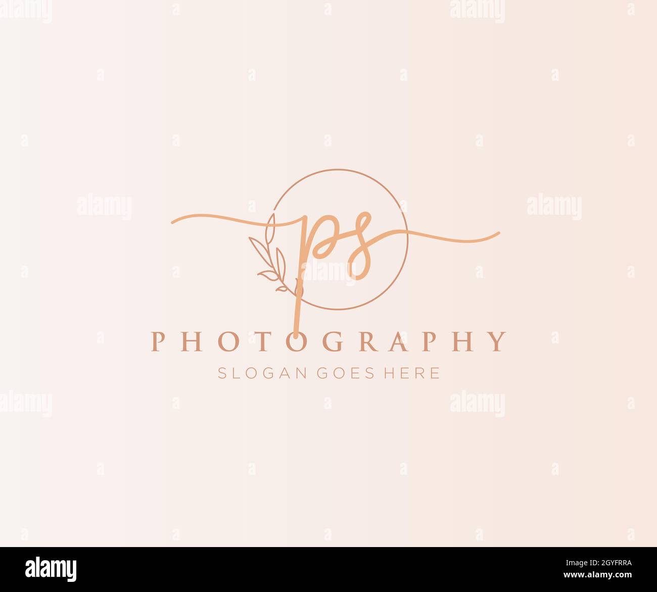 PS feminine logo. Usable for Nature, Salon, Spa, Cosmetic and Beauty ...