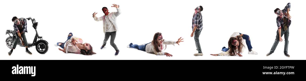 Group scary zombies hi-res stock photography and images - Alamy