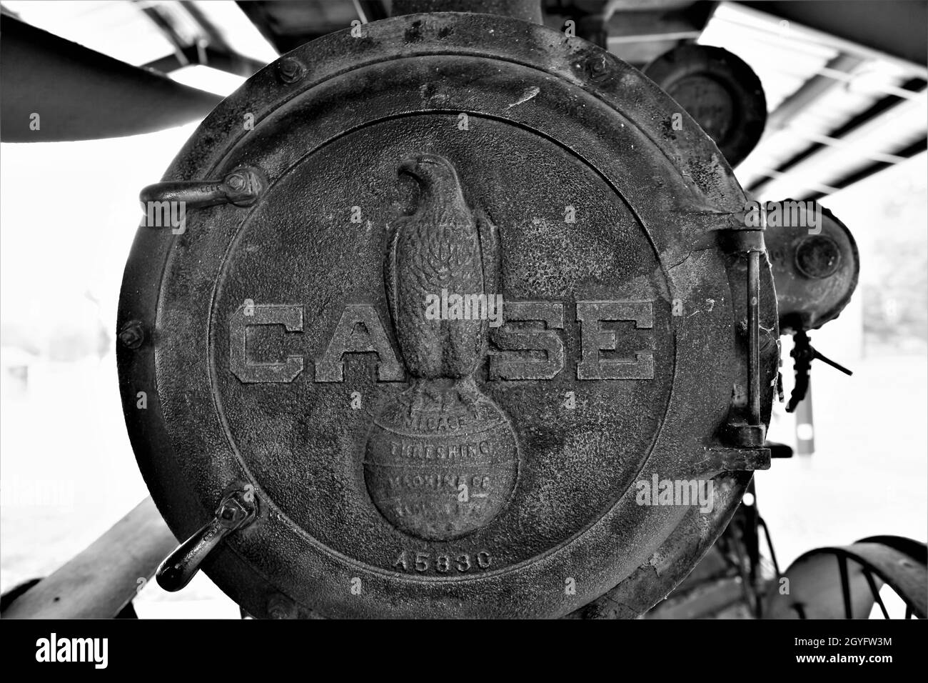 1912 case steam traction engine Black and White Stock Photos & Images ...