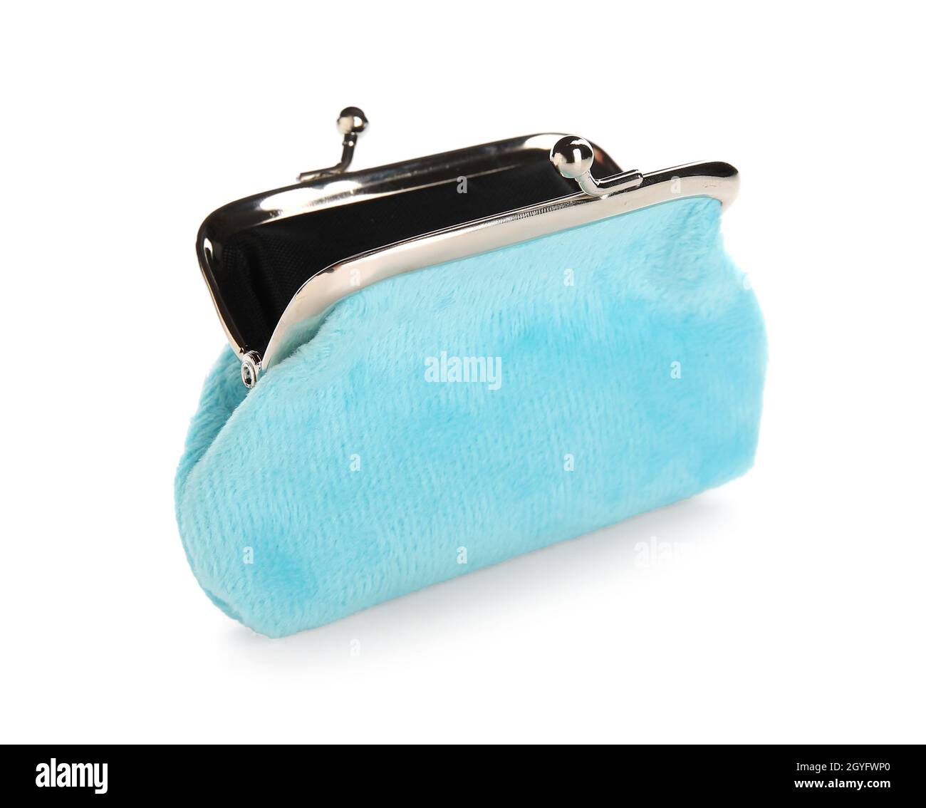 Blue wallet on white Cut Out Stock Images & Pictures - Alamy