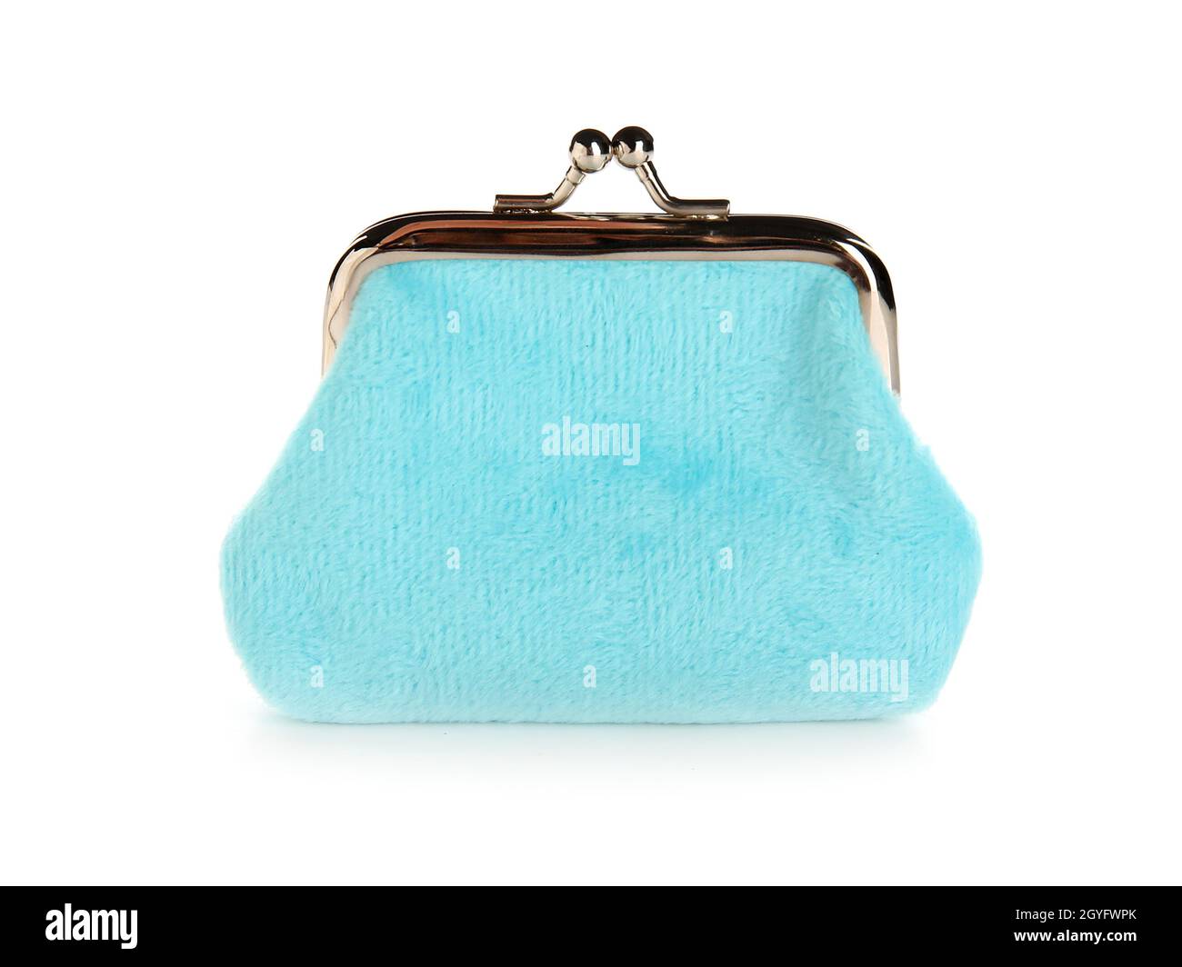 Blue wallet on white Cut Out Stock Images & Pictures - Alamy