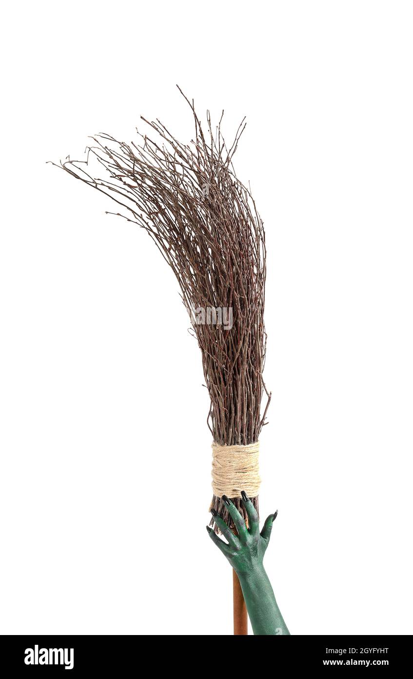 Hand green broom Cut Out Stock Images & Pictures - Alamy