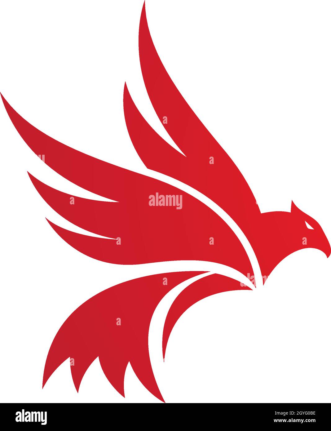 Falcon Eagle Bird Logo Template vector icon Stock Vector Image & Art ...