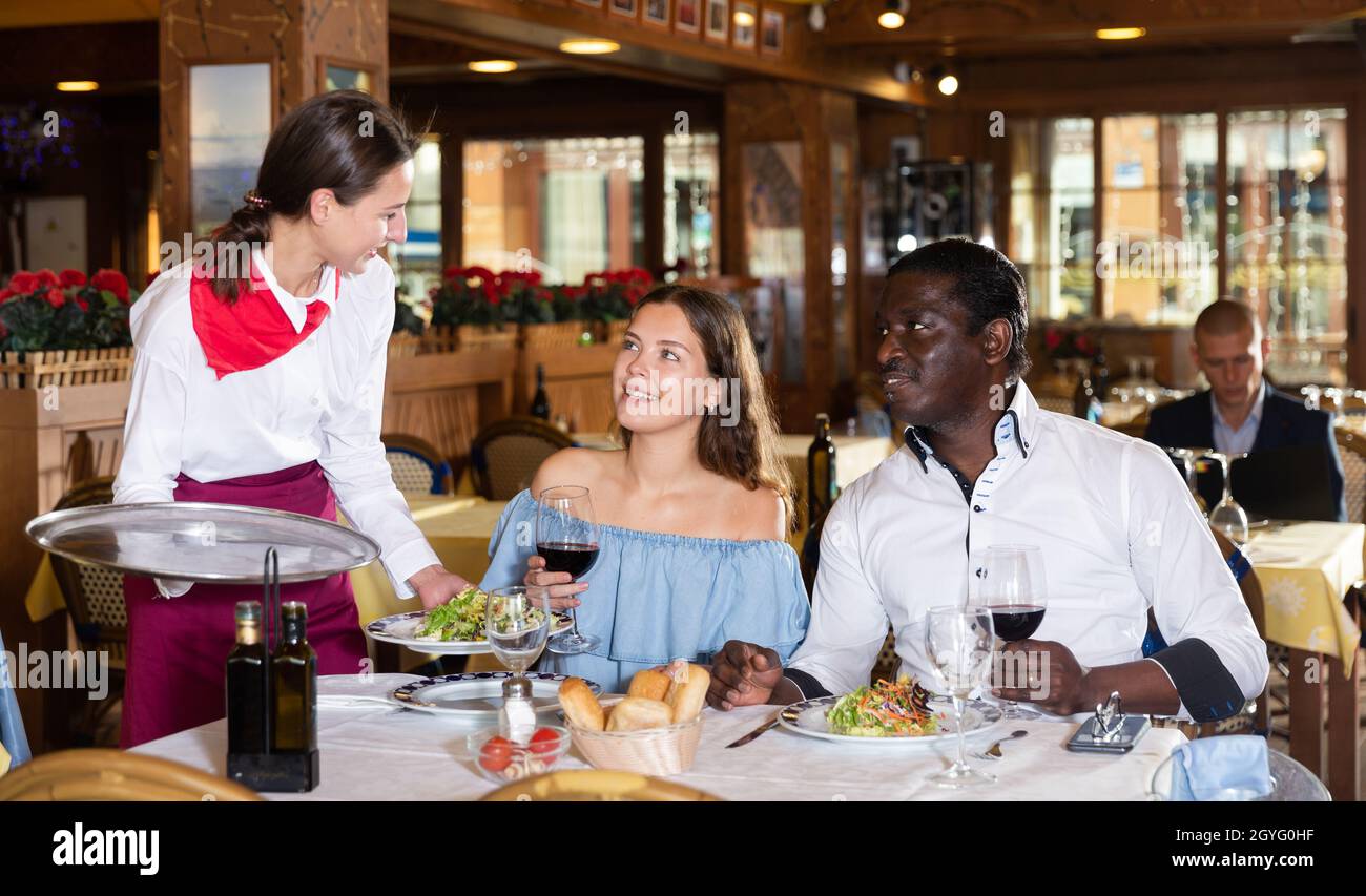 African american fast food waiter hi-res stock photography and images ...