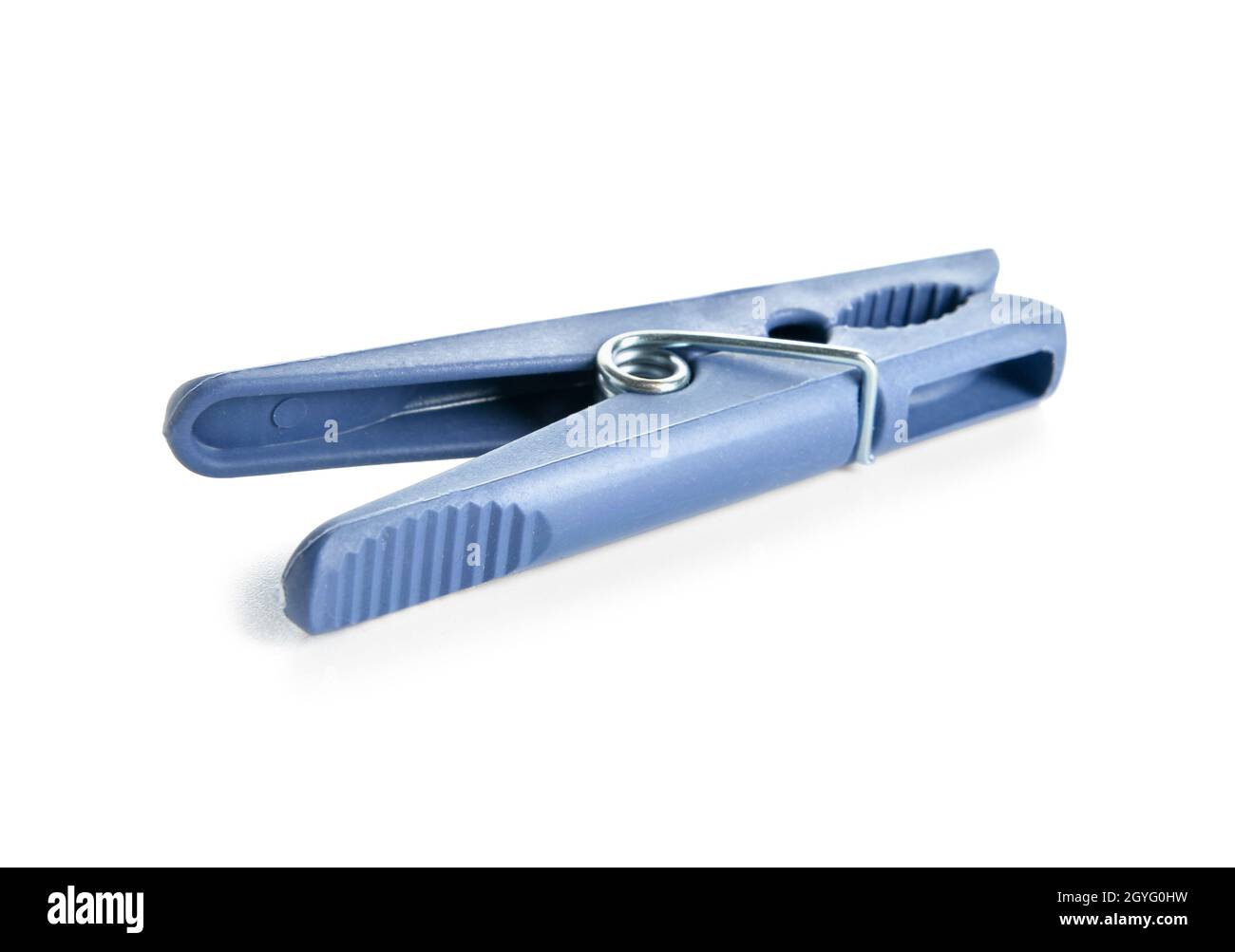 Plastic clothespin isolated on white background Stock Photo - Alamy