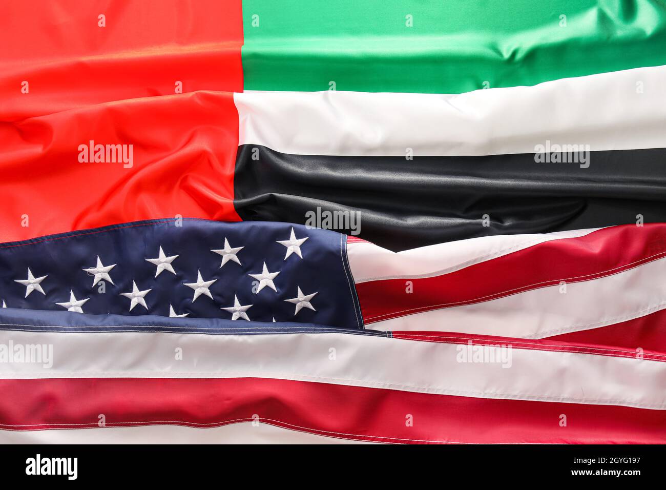Uae usa flags hi-res stock photography and images - Alamy