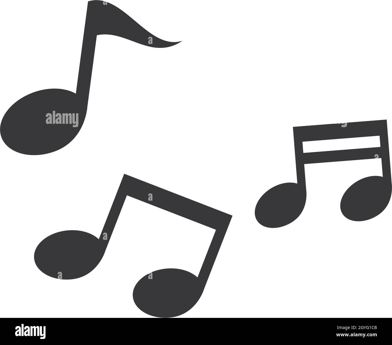 Music note Icon Vector template Stock Vector Image & Art - Alamy