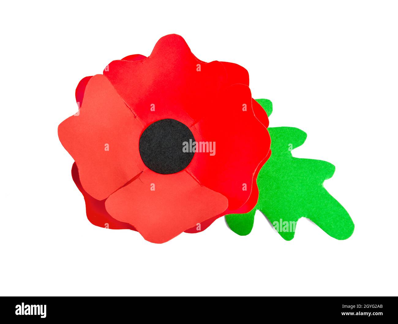 Remembrance Day in Canada. Red poppy flower on white background Stock ...