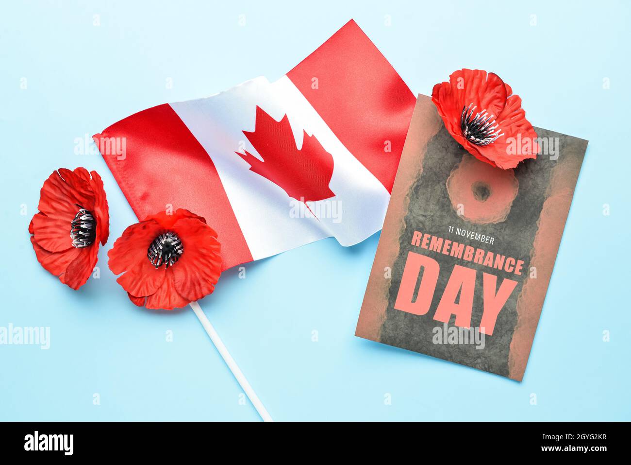 Poppy flowers card flag hi-res stock photography and images - Alamy
