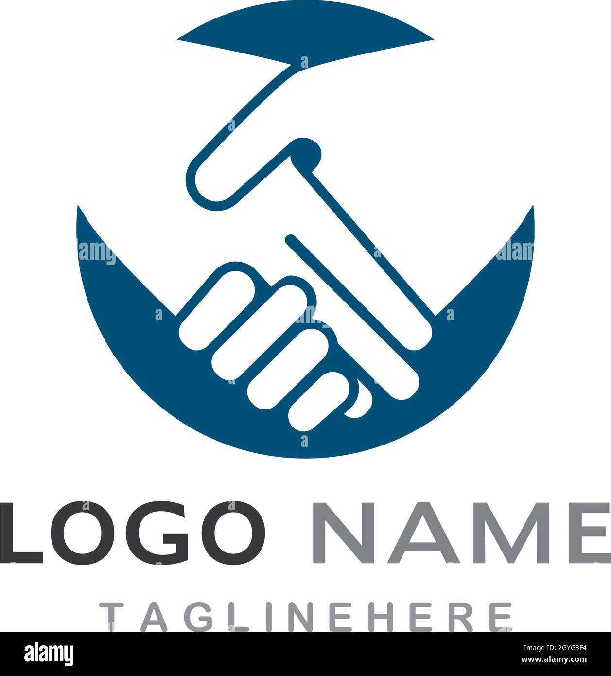 Hand Shake logo template Stock Vector Image & Art - Alamy