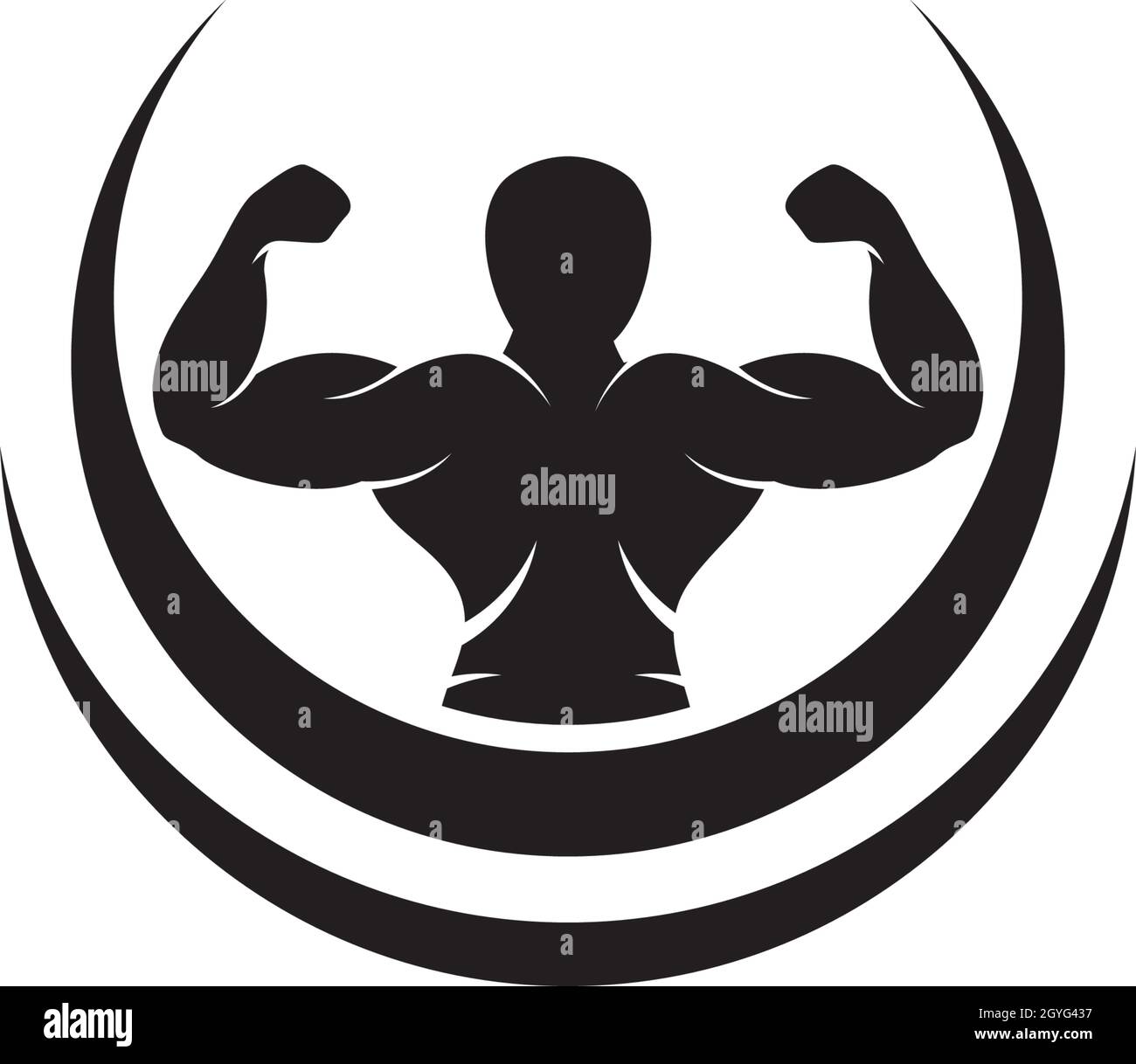 Bodybuilder,gym or fitness Logo Template Stock Vector Image & Art - Alamy