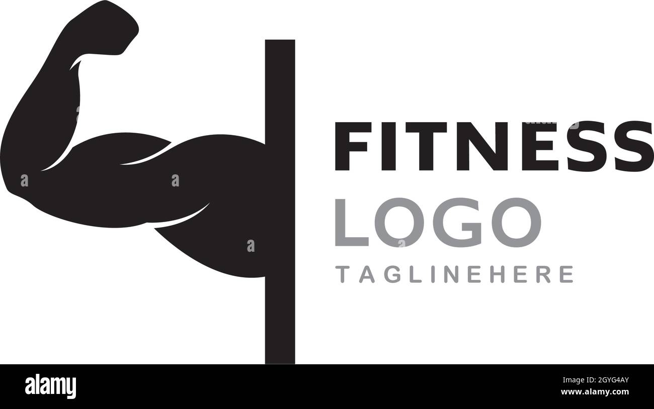 Bodybuilder,gym or fitness Logo Template Stock Vector Image & Art - Alamy