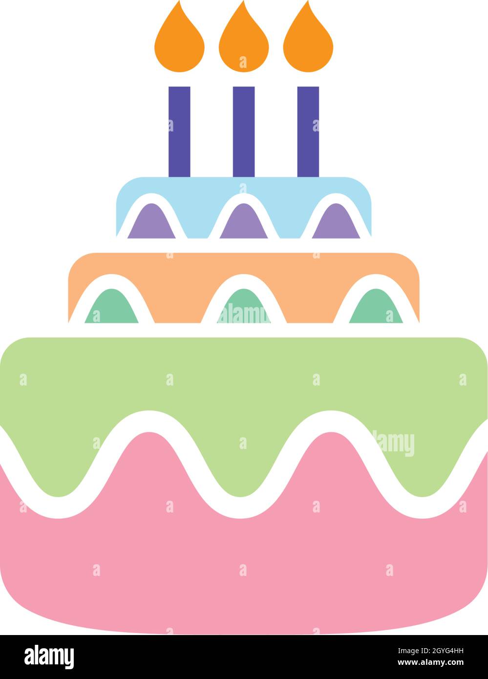 Cake logo vector ilustration template Stock Vector Image & Art - Alamy