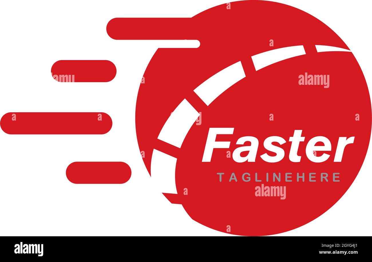 Faster Logo Template vector icon illustration design Stock Vector Image ...