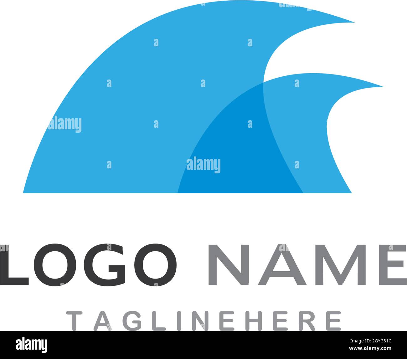 Water Wave symbol and icon Logo Template vector Stock Vector Image ...