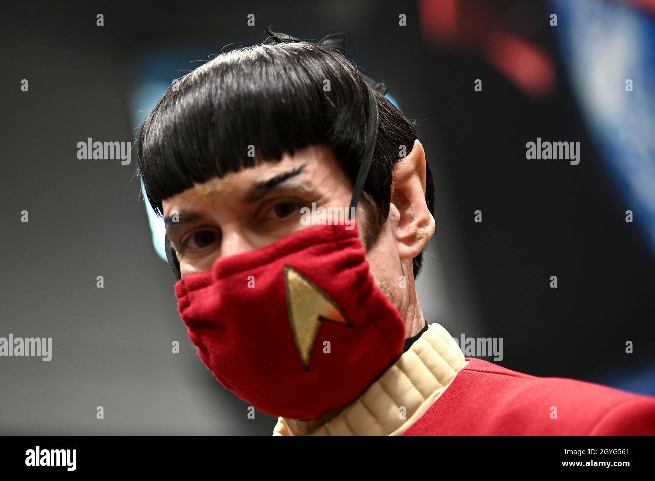 New York, USA. 07th Oct, 2021. Rick Lyon dressed as “dying Spock” from ...