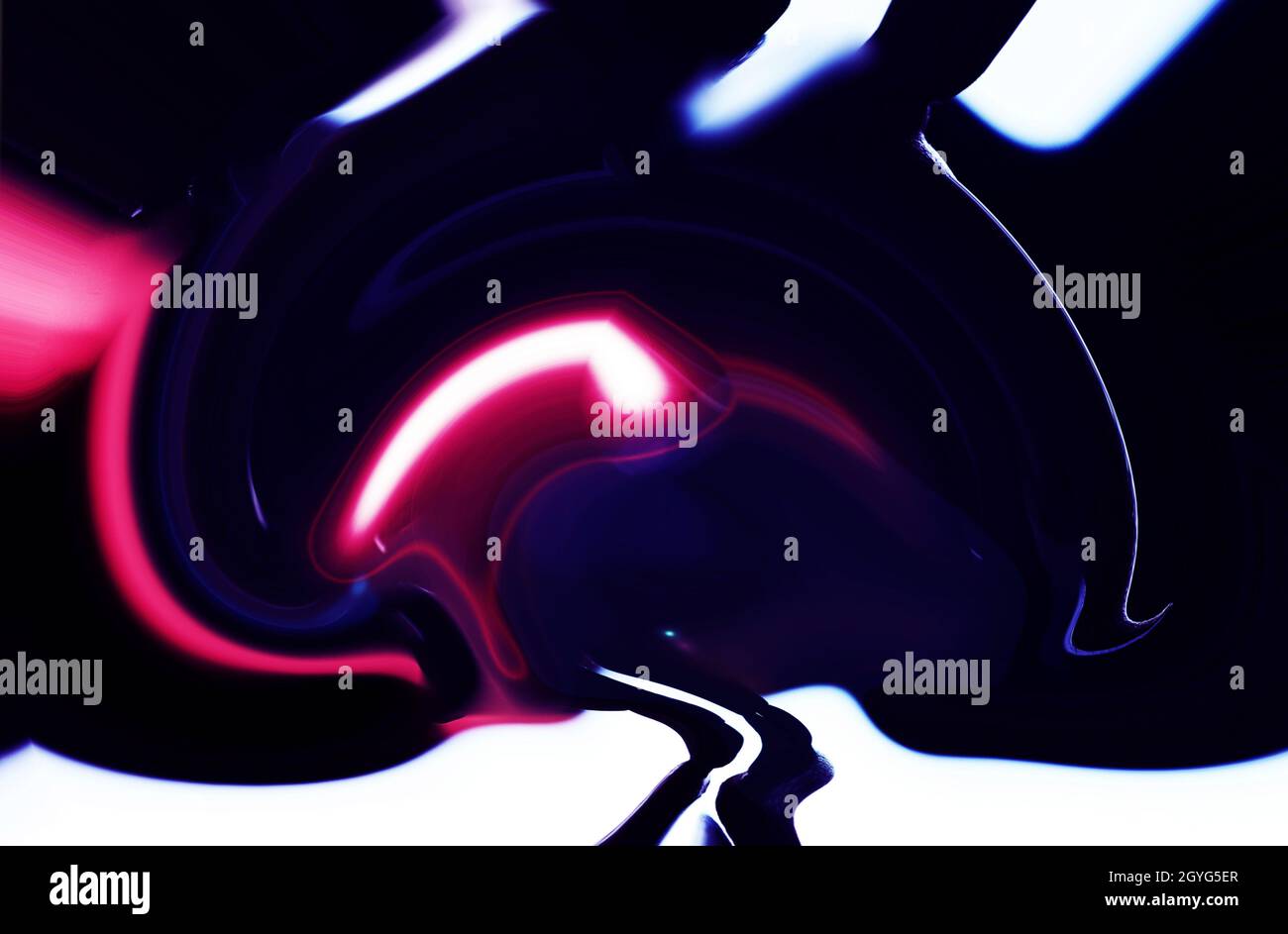 INKWELL: A white line leads to a a stream of vibrant colors Stock Photo ...