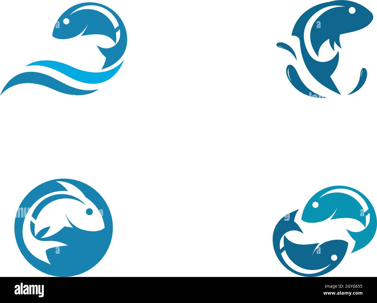 Fish logo template. Creative vector symbol of fishing club or online ...
