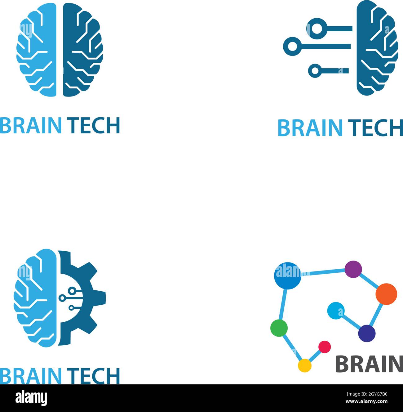 Brain Logo vector icon Template Stock Vector Image & Art - Alamy