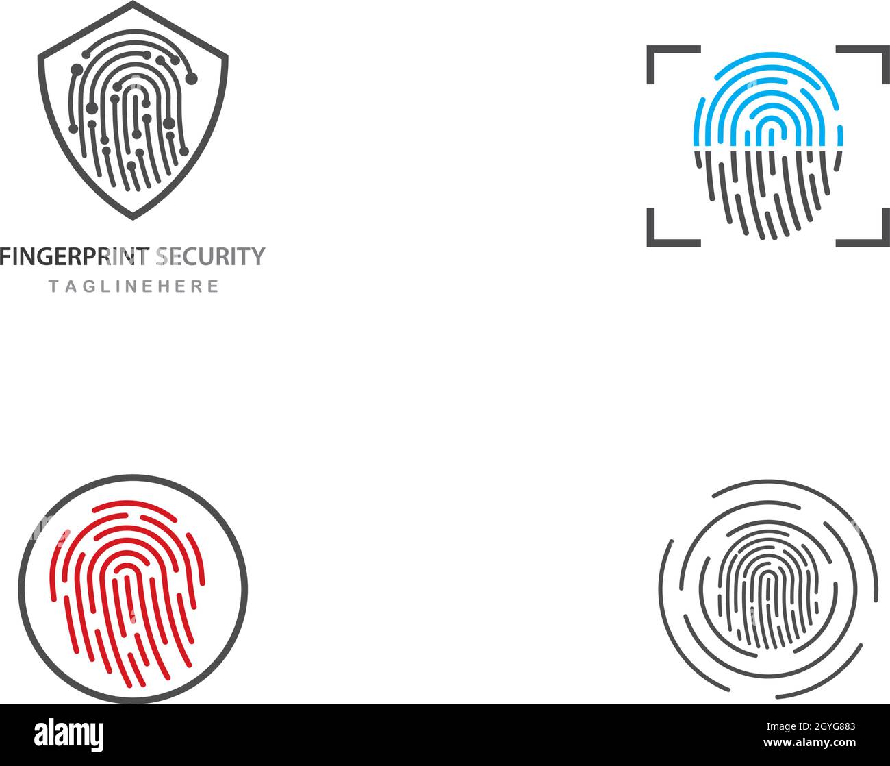 Fingerprint logo vector template Stock Vector Image & Art - Alamy
