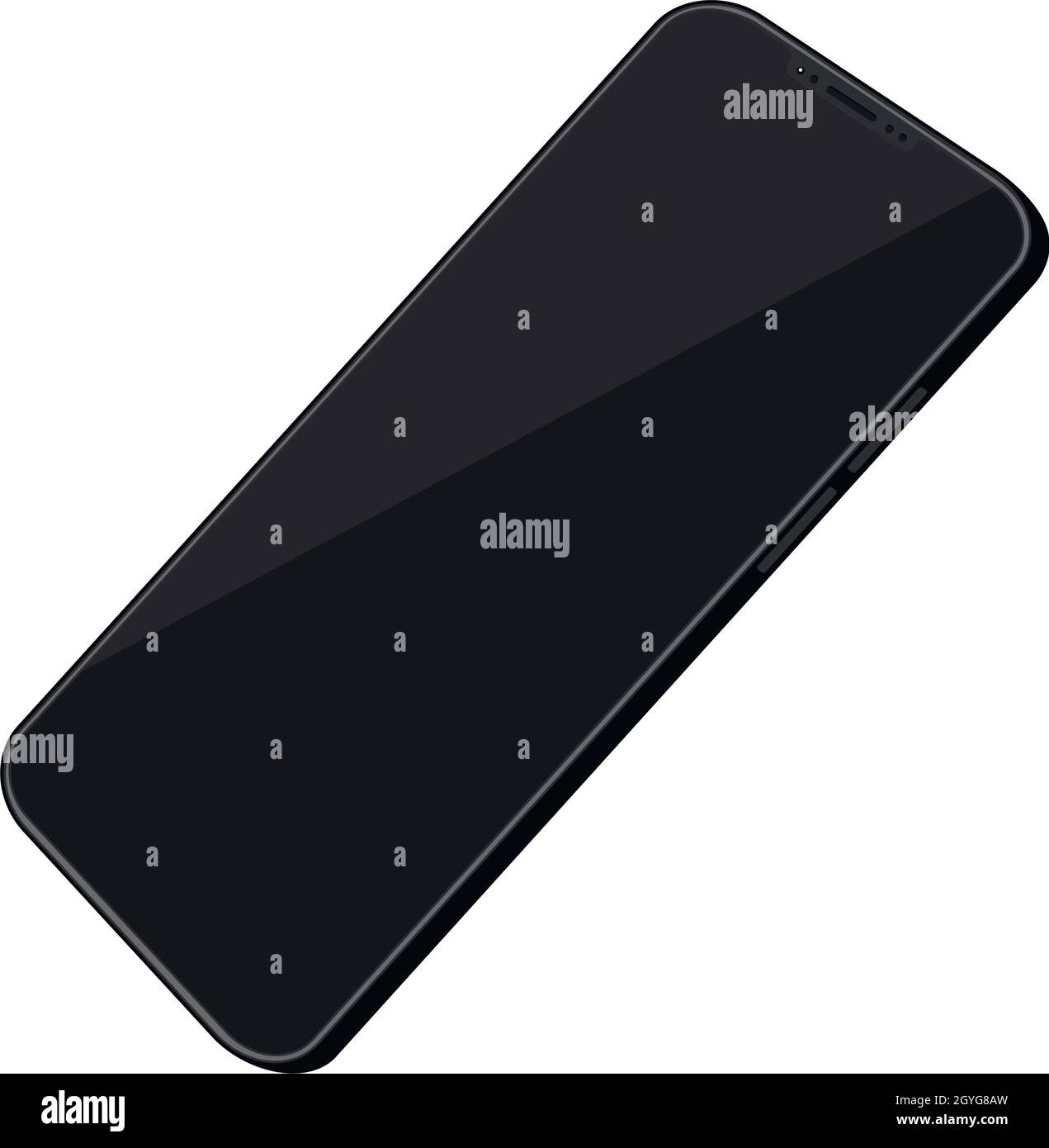 smartphone device tech black color Stock Vector Image & Art - Alamy