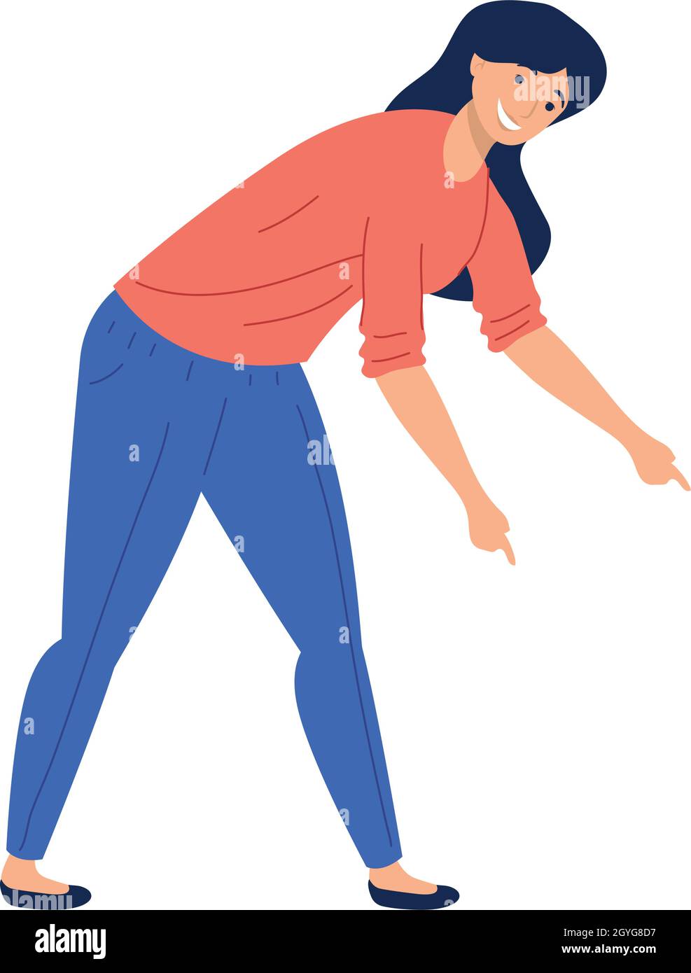 crouching woman position character icon Stock Vector Image & Art - Alamy