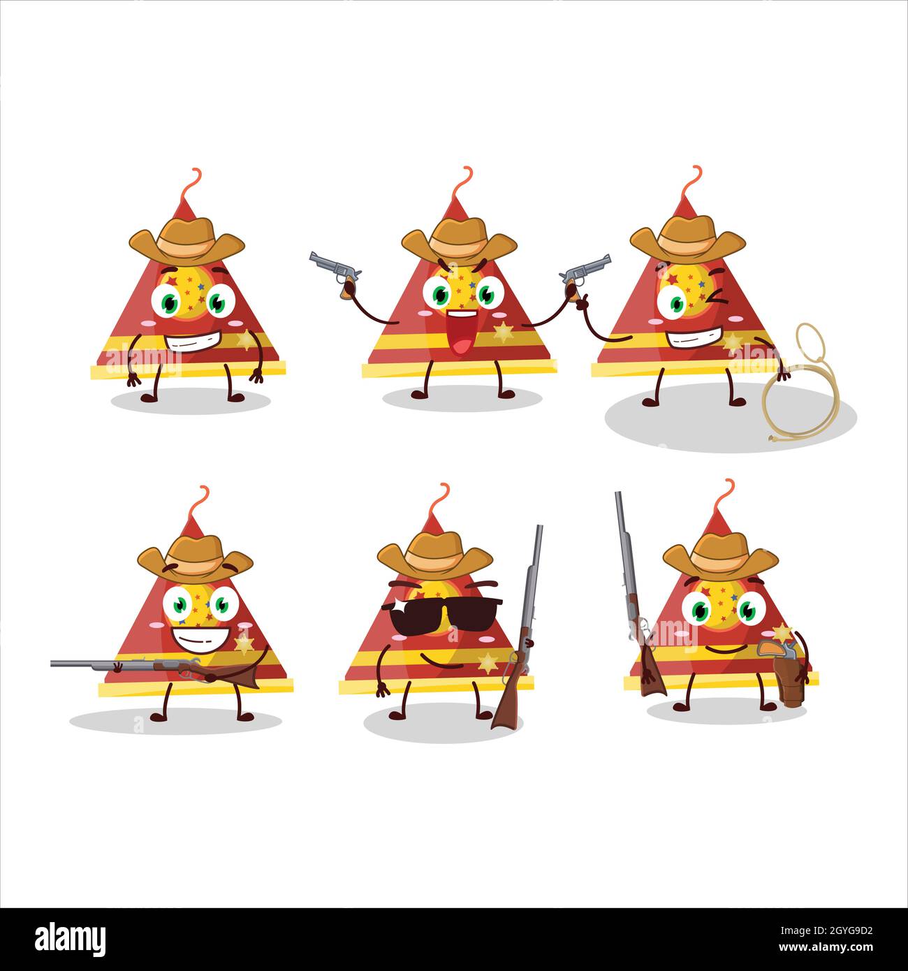 Cool cowboy firecracker smoke cone cartoon character with a cute hat ...