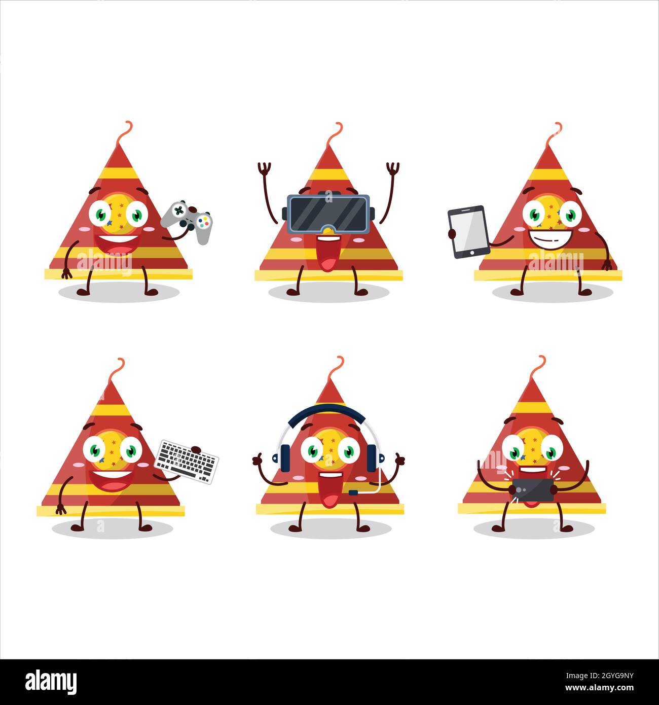 Firecracker smoke cone cartoon character are playing games with various ...