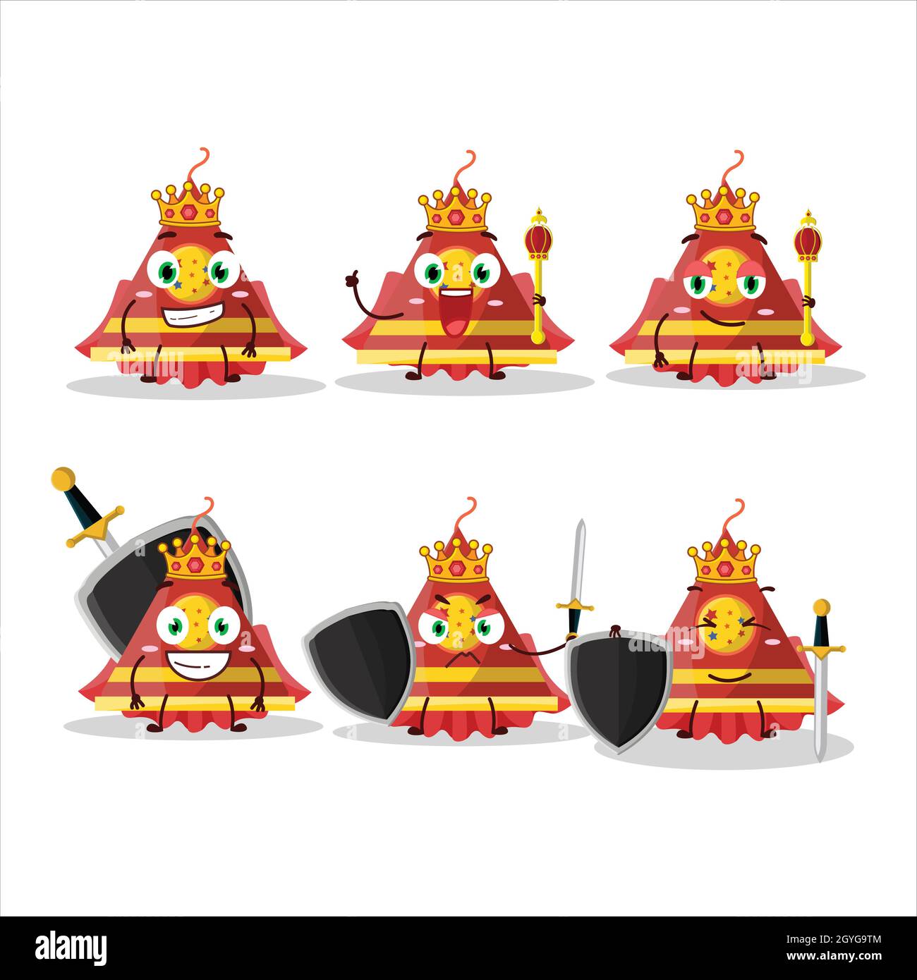 A Charismatic King firecracker smoke cone cartoon character wearing a ...