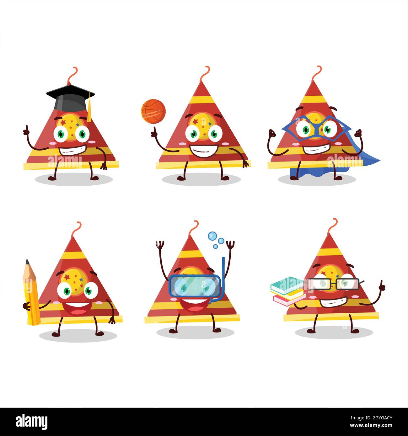 School student of firecracker smoke cone cartoon character with various ...