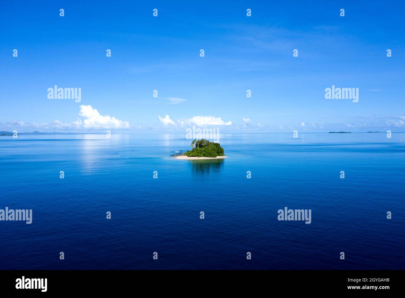Unnamed, uninhabited island off Santa Isabel, Solomon Islands Stock ...