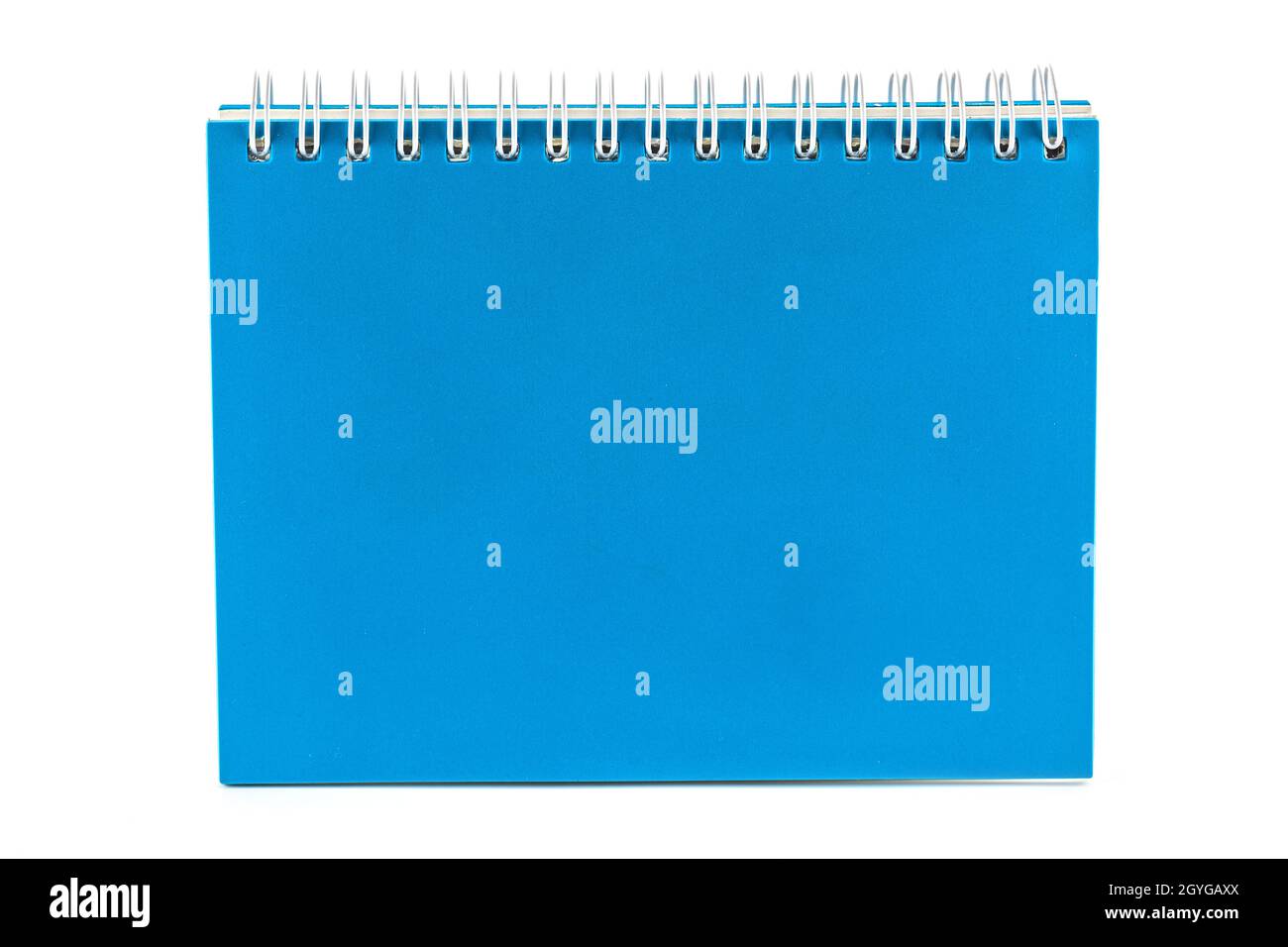 Blue notebook isolated on white background Stock Photo - Alamy